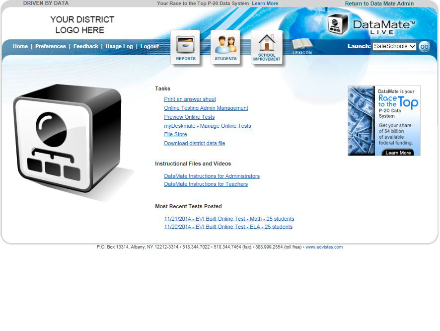 DataMate™ | Assessment Management System | Educational Vistas Inc
