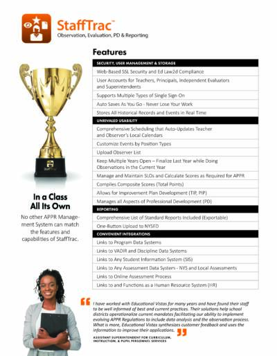 StaffTrac™ - Teacher Evaluation Software | Educational Vistas Inc