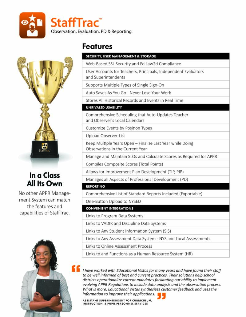 StaffTrac™ - Teacher Evaluation Software | Educational Vistas Inc